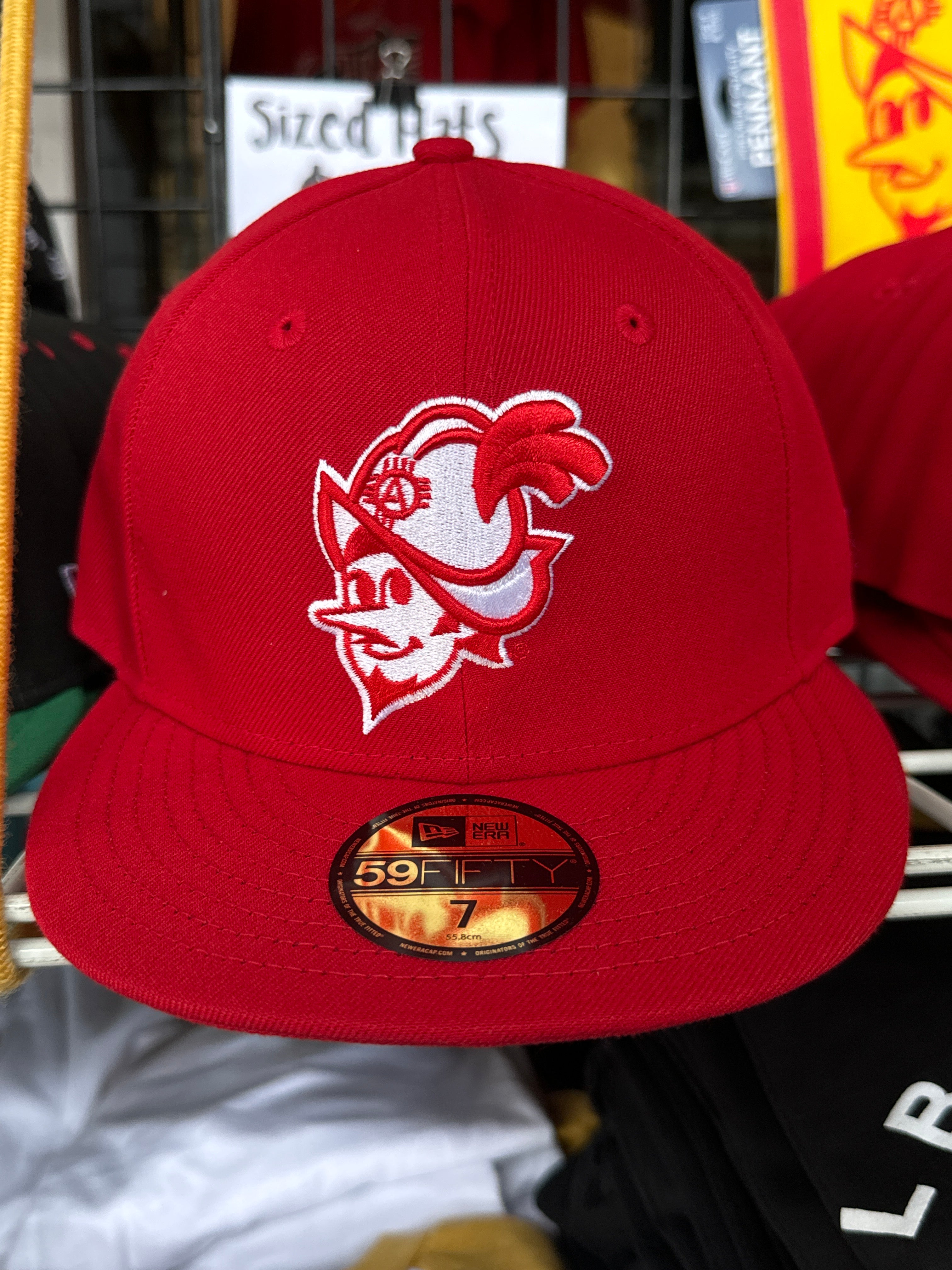 Albuquerque Dukes New Era 5950 Red with Red White Dukes – ABQ Dukes