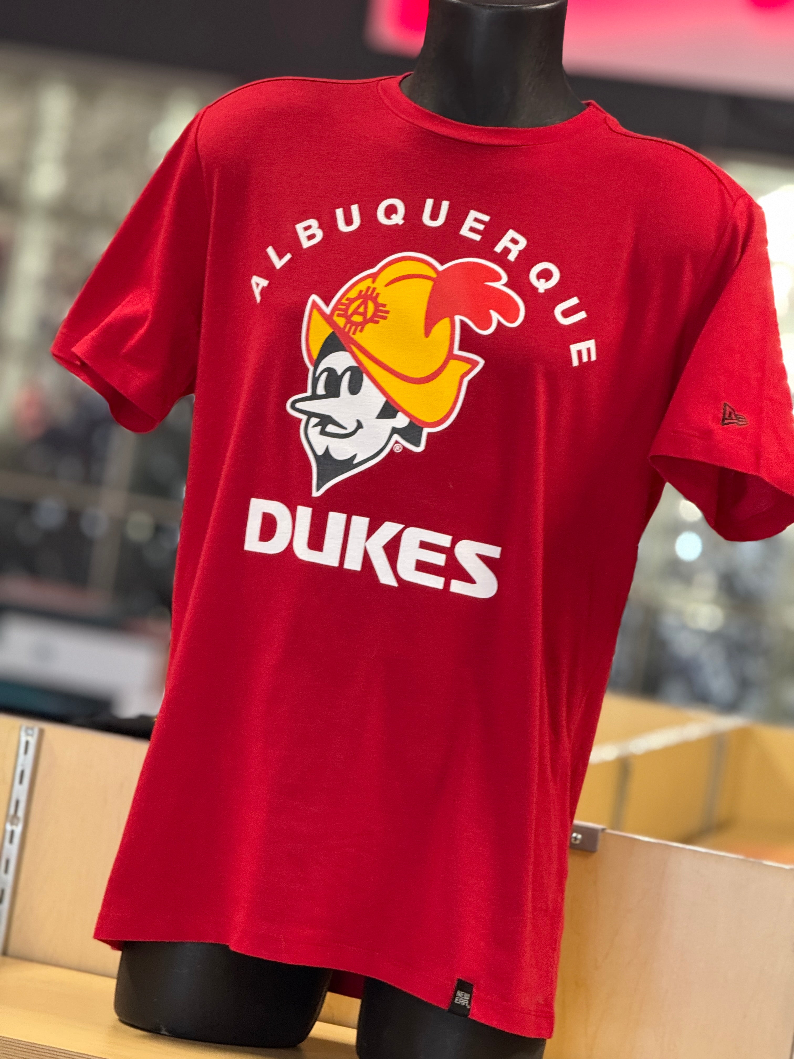 Albuquerque Dukes Red New Era Traditional logo T-Shirt – ABQ Dukes
