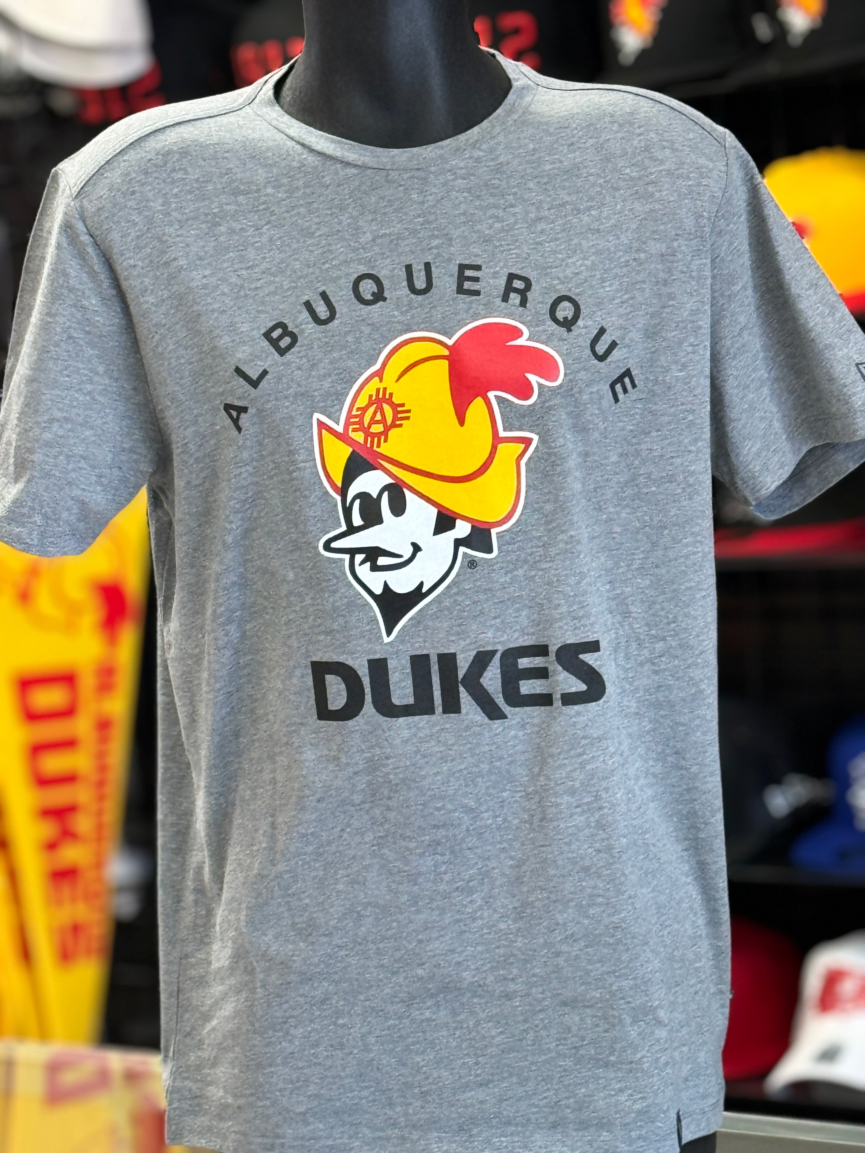 Albuquerque Dukes Gray New Era Traditional logo T-Shirt – ABQ Dukes