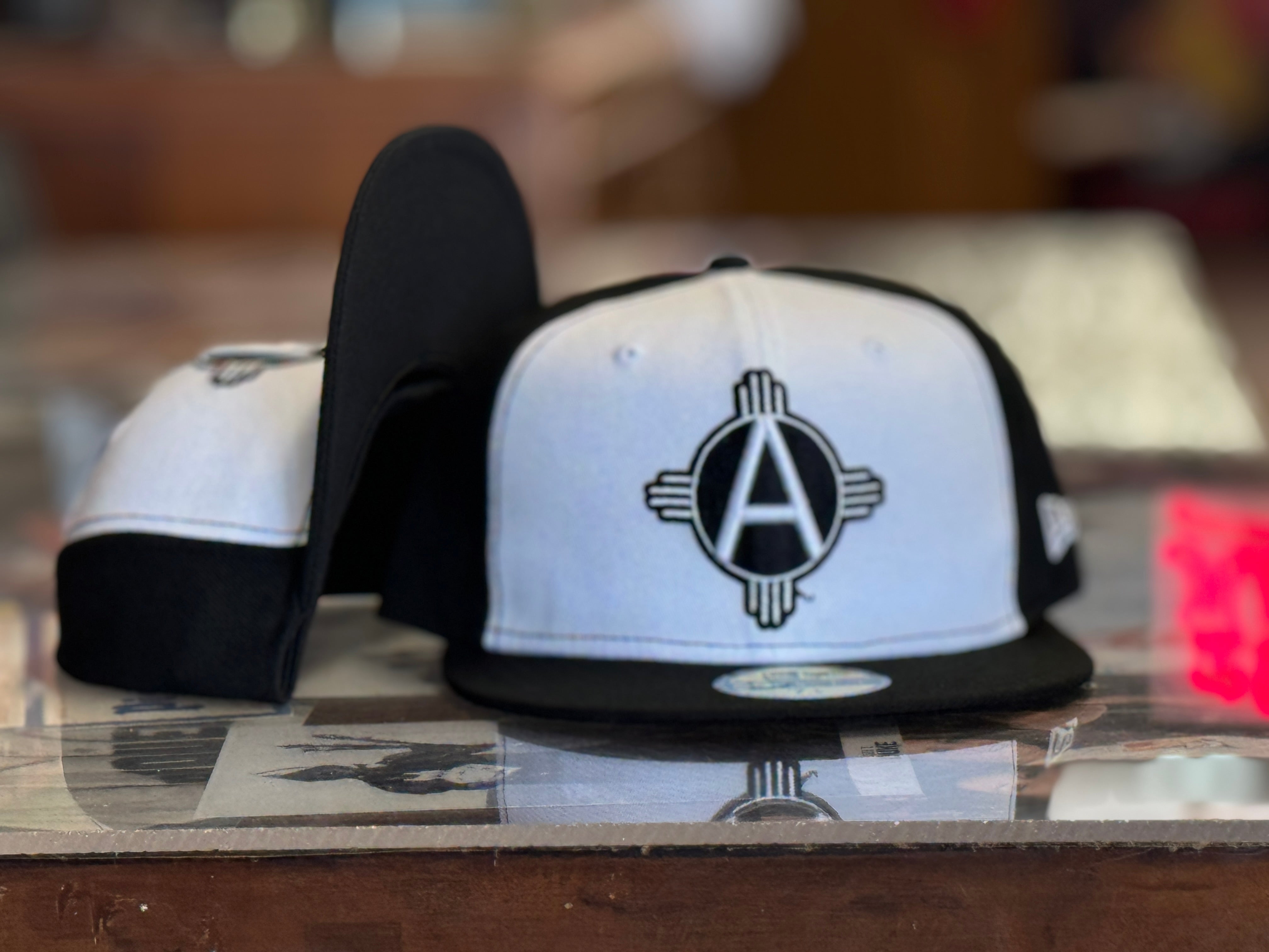 Albuquerque Dukes New Era 5950 Black with White Front B/W Zia A – ABQ Dukes
