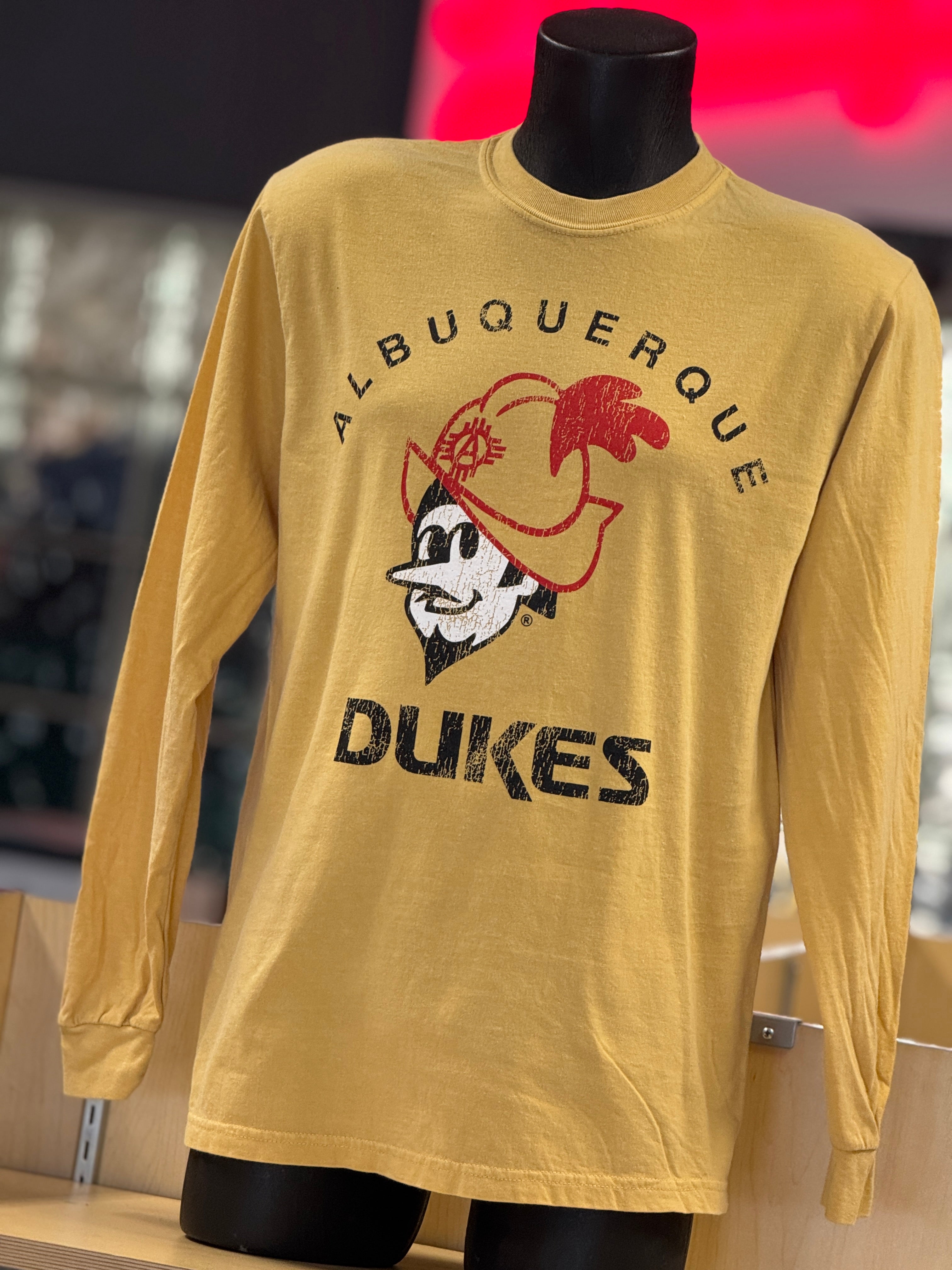 Albuquerque Dukes Gold Long Sleeve T-Shirt – ABQ Dukes