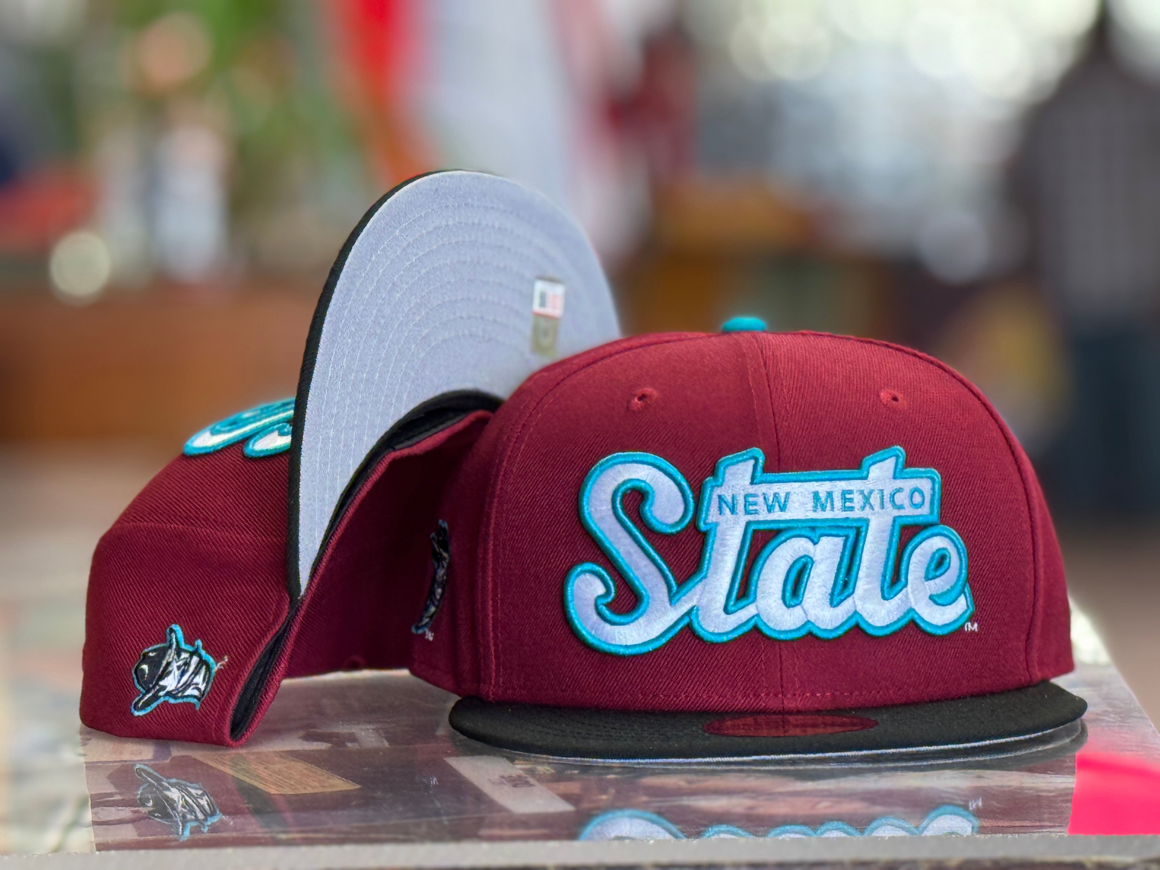 Albuquerque Dukes New Era 5950 New Mexico State 'STATE' Turquoise – ABQ ...