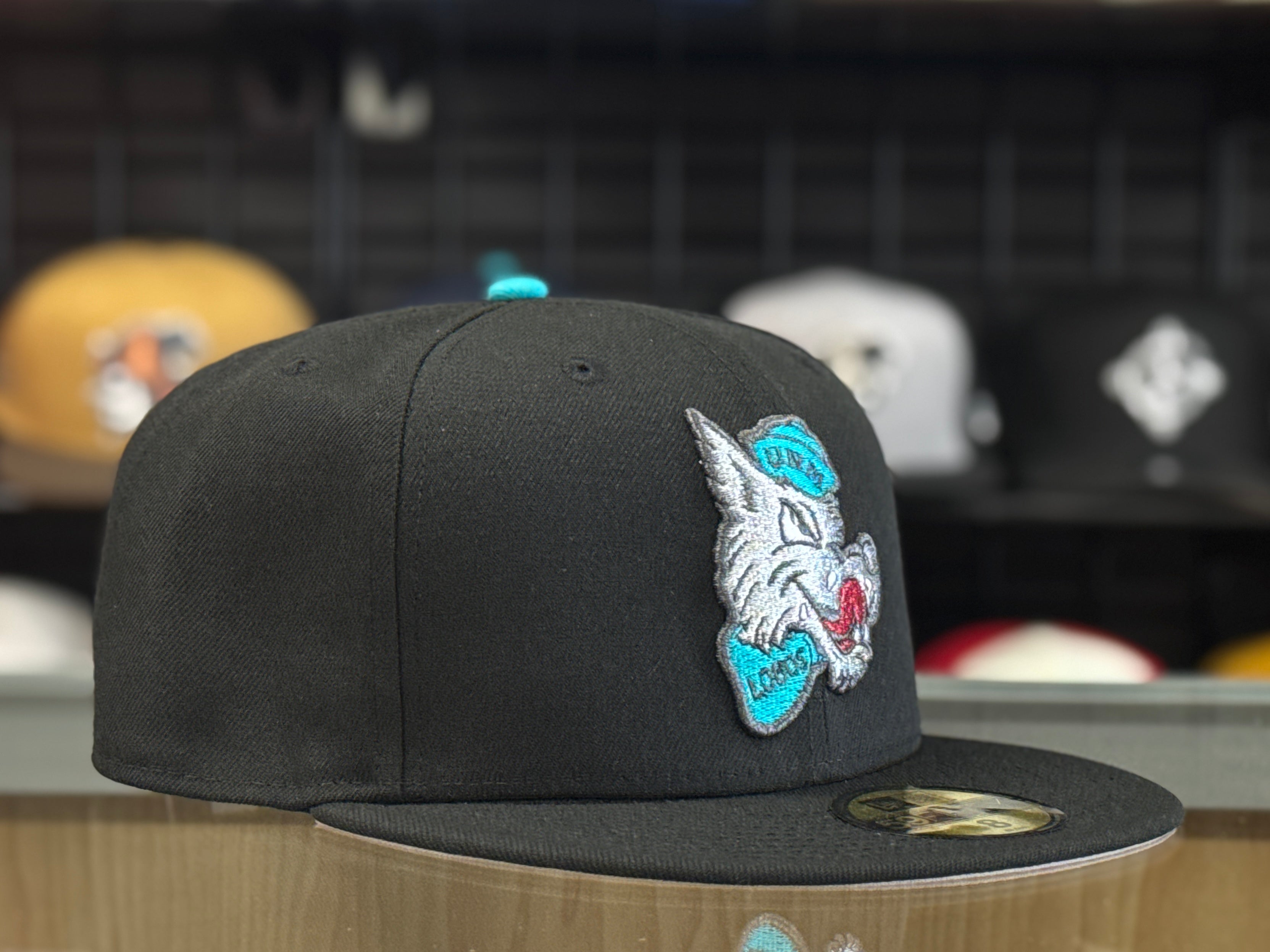 UNM Lobos New Era 5950 Lobo Up Black Turquoise Lobo Louie – ABQ Dukes