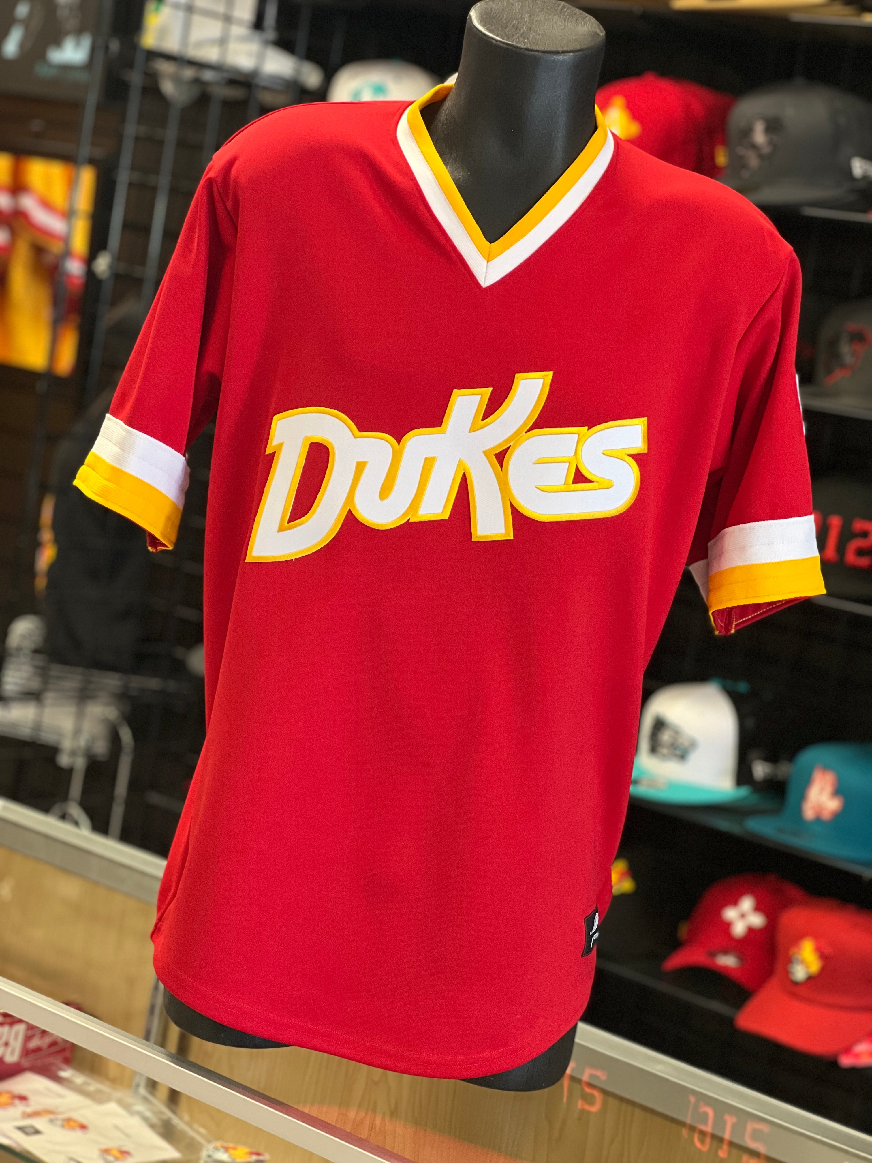 Albuquerque Dukes Red V-Neck Jersey – ABQ Dukes