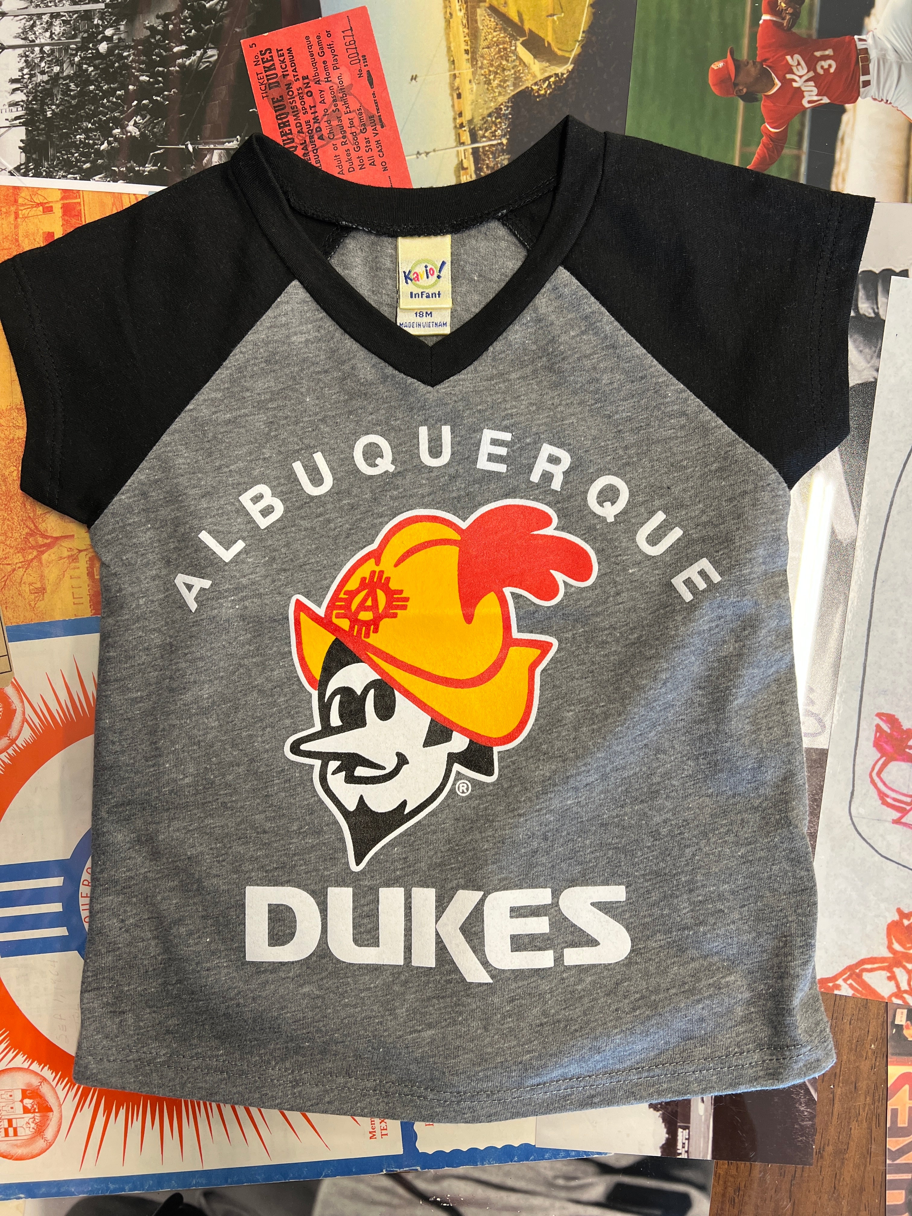 Albuquerque Dukes Toddler Gray w/ Black Sleeves – ABQ Dukes