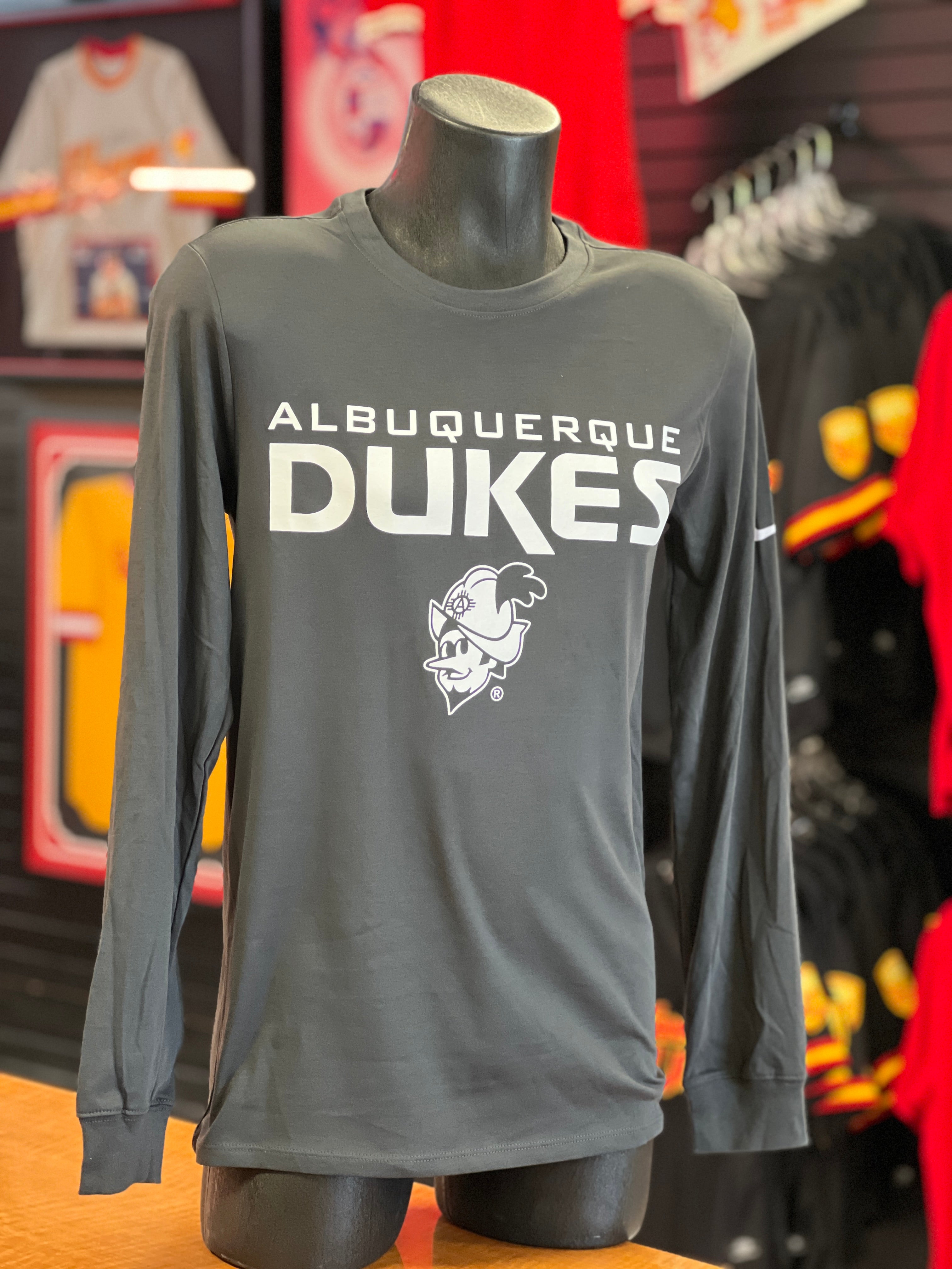 Albuquerque Dukes Gray Nike Long Sleeve Dri-Fit – ABQ Dukes